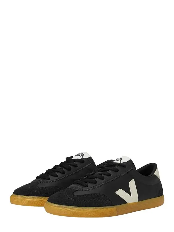 VEJA Volley Lace-up Sneakers With Paneled Design - Black