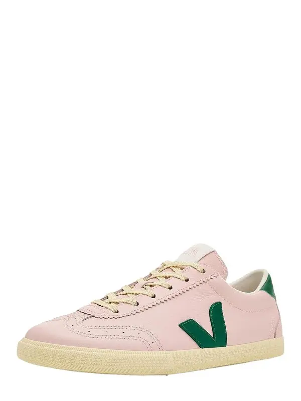 VEJA Volley Suede And Organic Cotton Sneakers - Pink