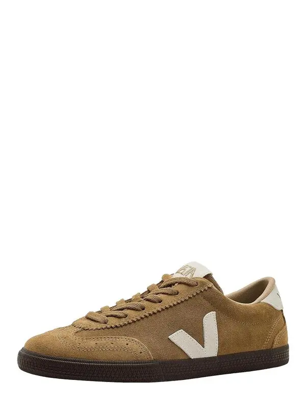 VEJA Volley Lace-up Sneakers With Paneled Design - Tan