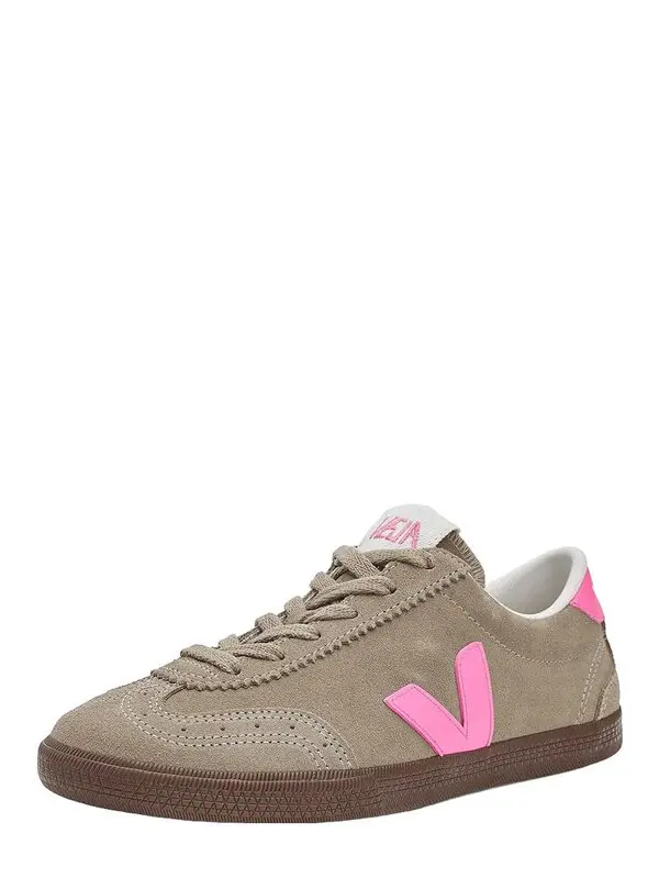 VEJA Volley Lace-up Sneakers With Paneled Design - Taupe