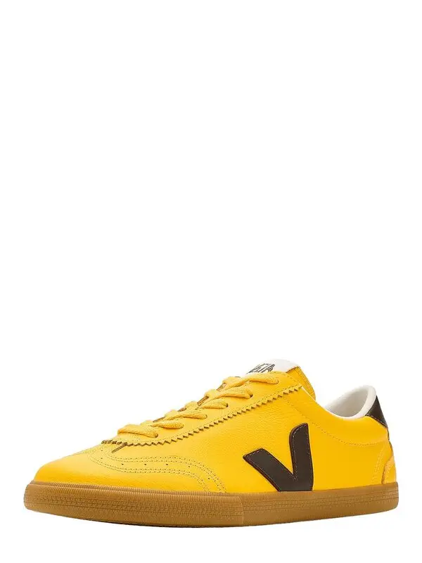 VEJA Volley Lace-up Sneakers With Paneled Design - Yellow