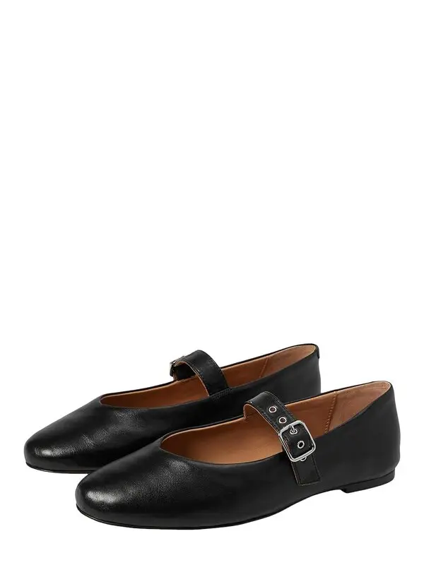Madewell The Remy Leather Mary Jane Flat - Black