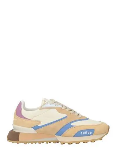 GHOUD VENICE Low-top Sneakers With Suede And Textile - Camel