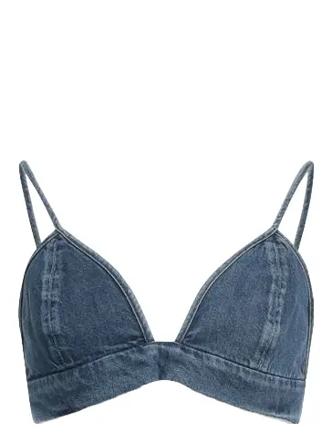 AGOLDE Denim Crop Top - Blue