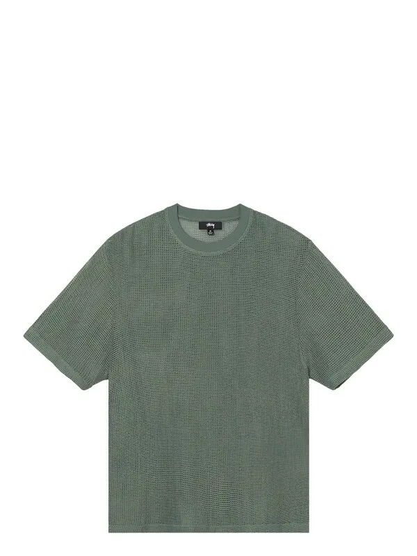 StÜssy Cotton Mesh Short-sleeve Crew - Green
