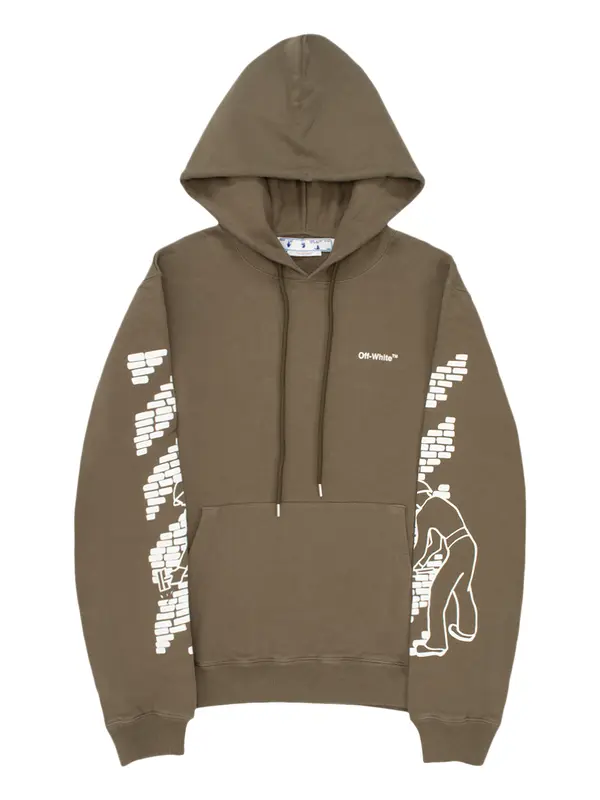 Off-White Bricks Slim Hoodie - Green