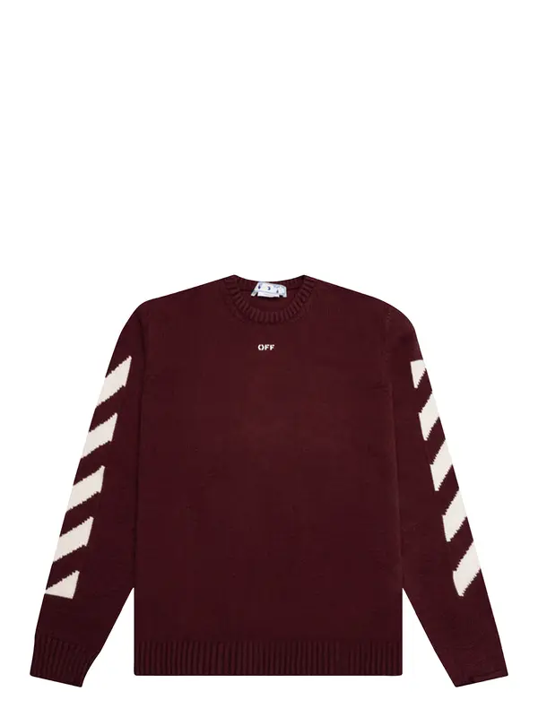 Off-White Diag Arrow Knit Crewneck - White