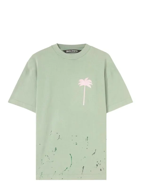 Palm Angels Pxp Painted Classic T-shirt - Green