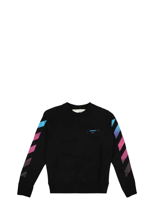 Off-White Striped Crewneck Sweatshirt - Black