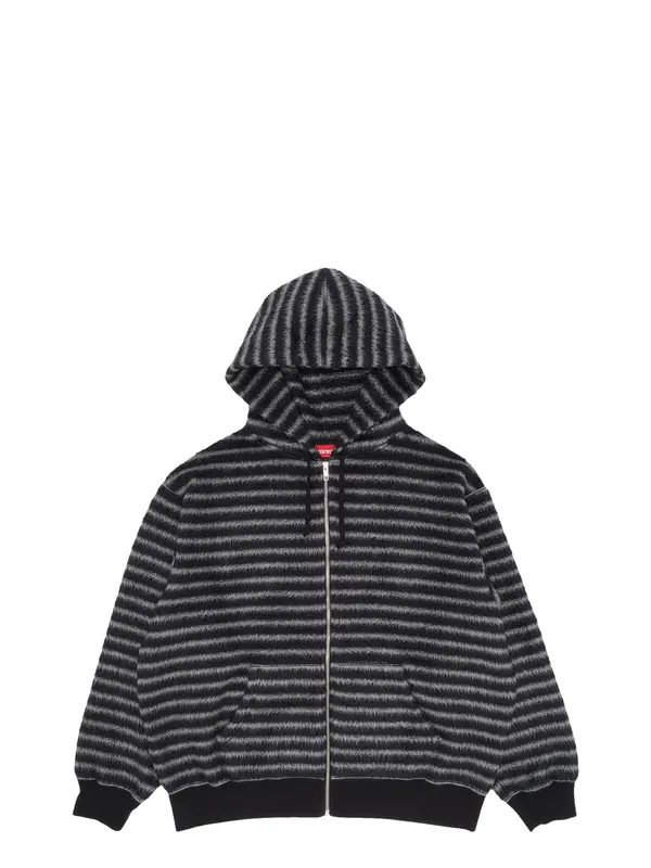 Supreme Brushed Zip Up Hooded Sweatshirt - Black