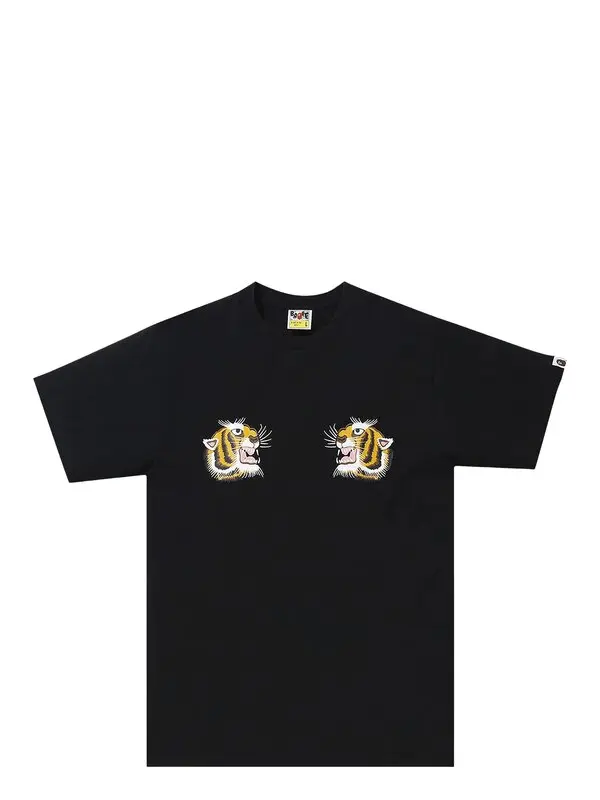 A BATHING APE Tiger Tee - Black