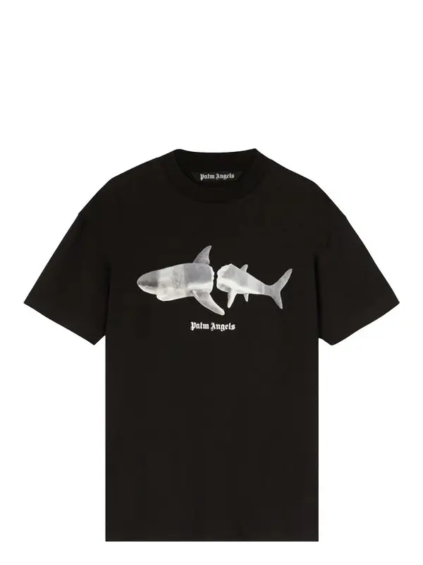 Palm Angels Shark Classic Tee /white - Black
