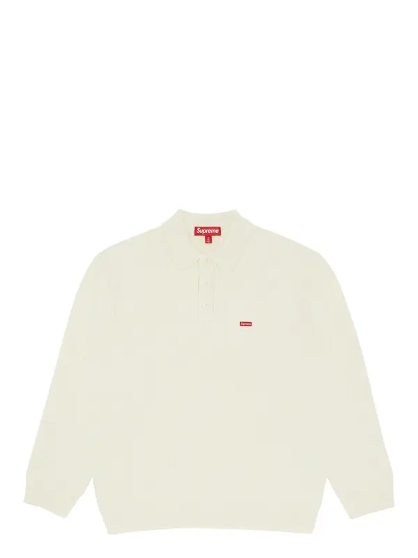 Supreme Small Box Polo Sweater 'ivory - Cream