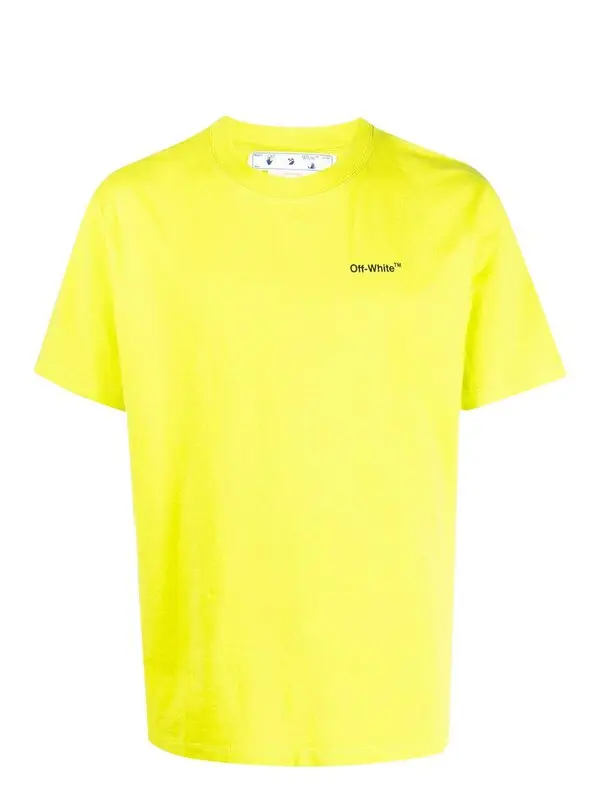 Off-White Caravaggio Arrow Slim Short-sleeve Tee 'lime Black - Yellow