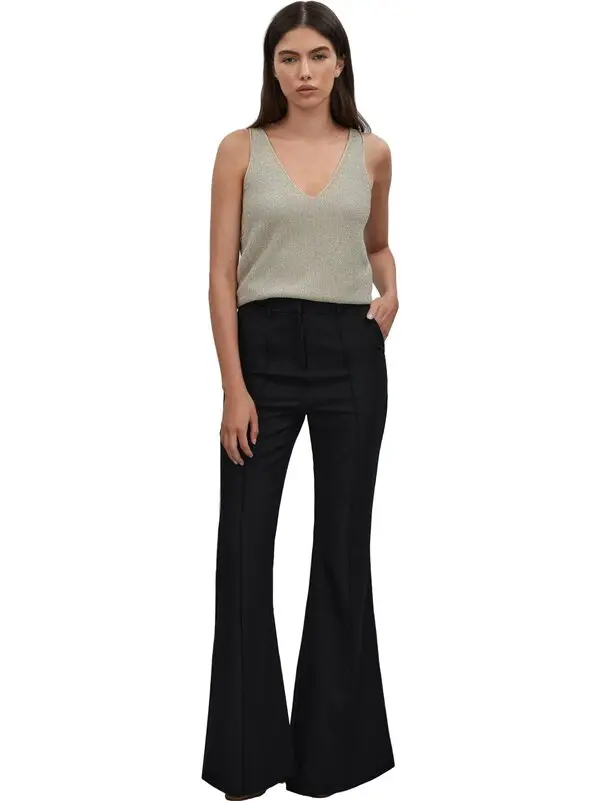 Acler High-rise Flared Trousers - Black