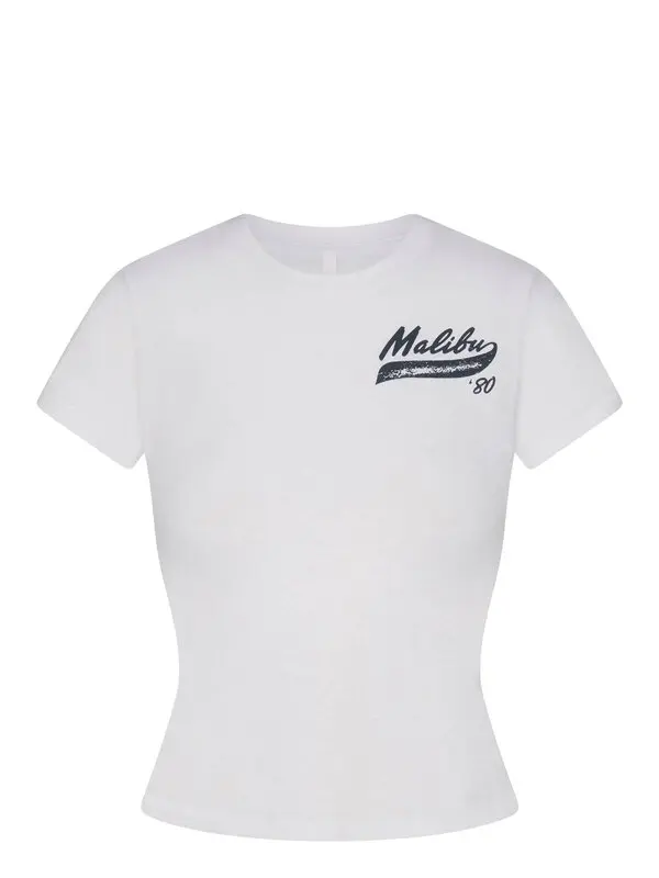 SKIMS Worn In Jersey T-shirt - Snow Malibu Skims