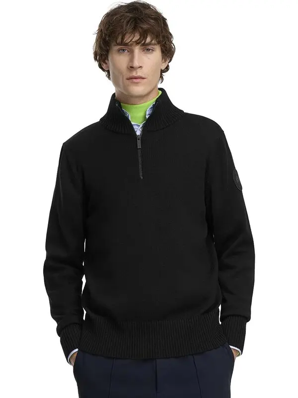 Canada Goose Rosseau Quarter Zip Sweater - Black