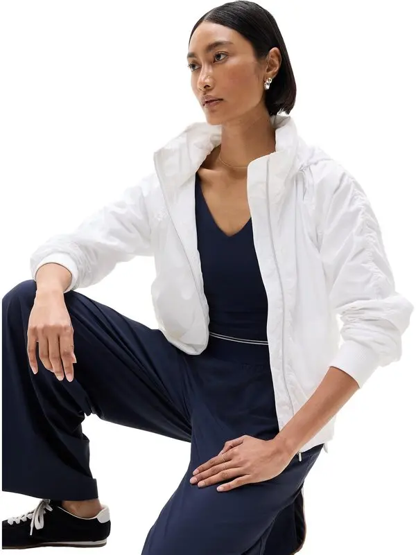 Athleta Jetset Bomber Jacket - Bright White