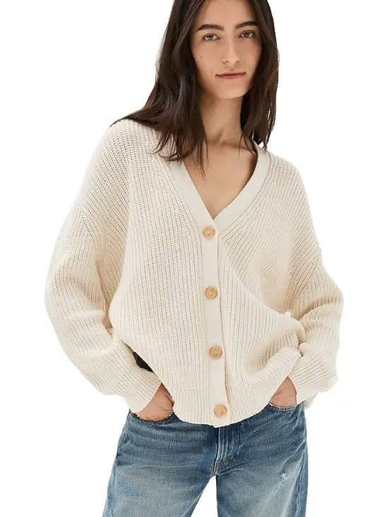 Jenni Kayne Cotton Cocoon Cardigan - Ivory