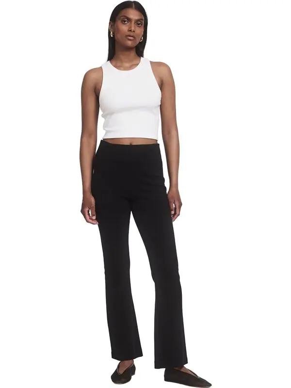 NINETY PERCENT Cropped Flare Travel Pant - Black