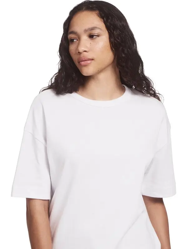 NINETY PERCENT Organic Cotton Oversized T-shirt - White