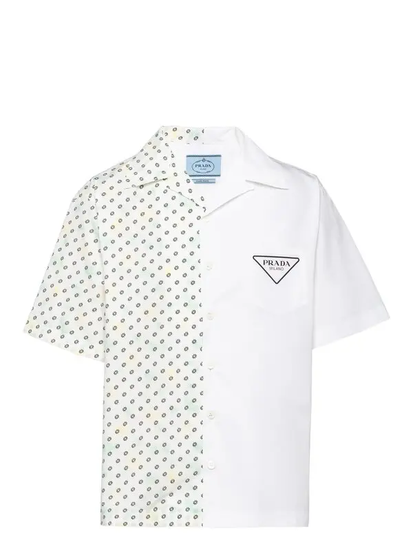 Prada Double Match Cotton Shirt - Vanilla