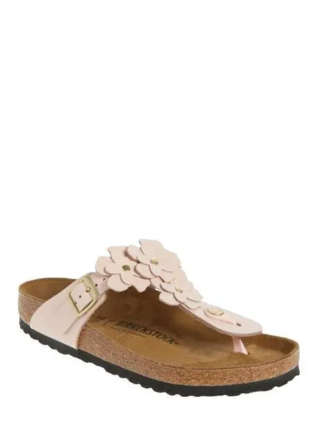 BIRKENSTOCK Gizeh Flower Flip Flop - Light Rose