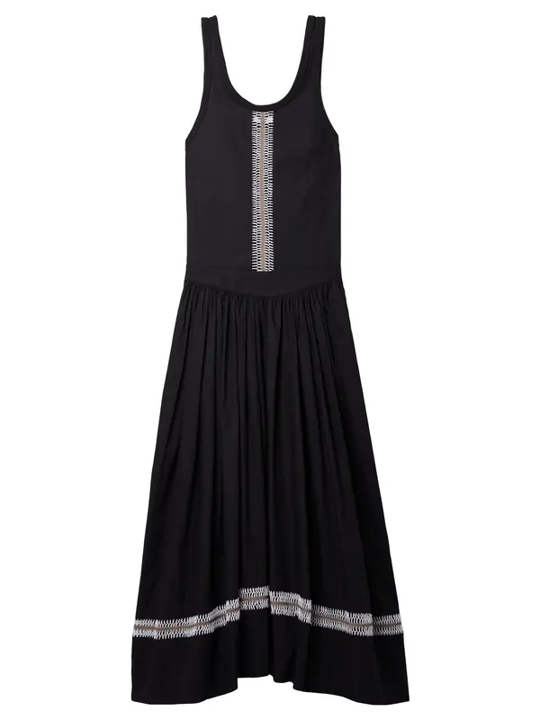 DIOTIMA Pocomania Crochet-trimmed Maxi Dress - Black