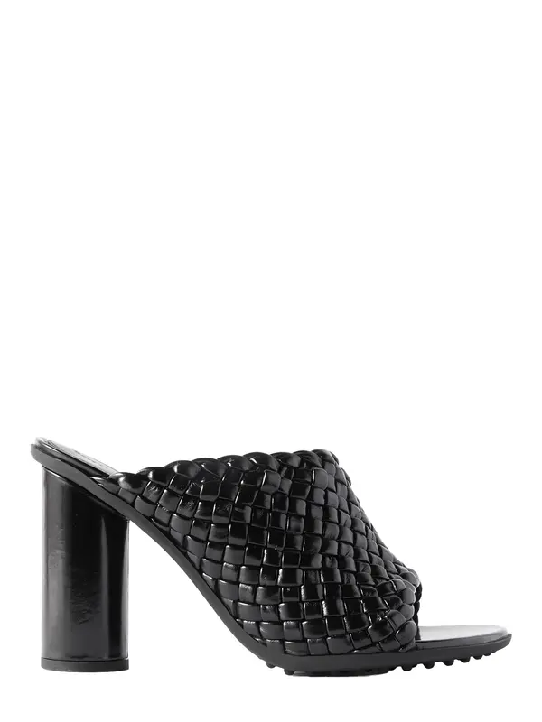 Bottega Veneta Atomic Intrecciato Leather Sandals - Black