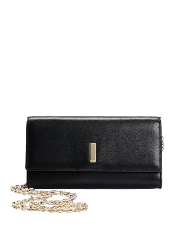 BOSS Ariel Leather Clutch - Black