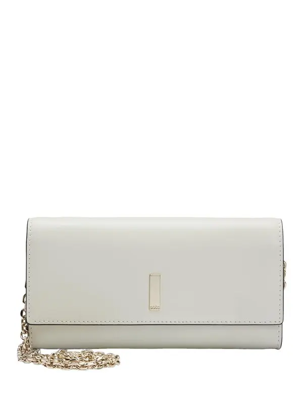 BOSS Ariel Leather Clutch - White