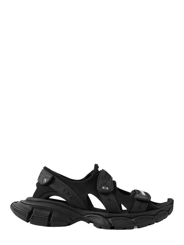 Balenciaga 3xl Logo Sandals - Black