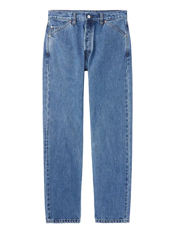 DRAKE'S Tapered Selvedge Jeans - Blue