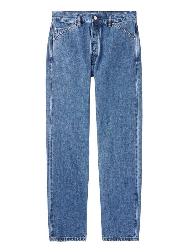 DRAKE'S Tapered Selvedge Jeans - Blue
