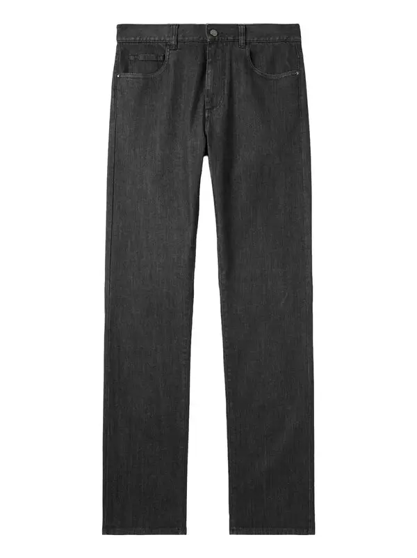 Canali Slim-fit 10oz. Jeans - Black