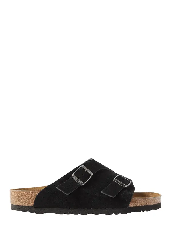 BIRKENSTOCK Zürich Suede Sandals - Black