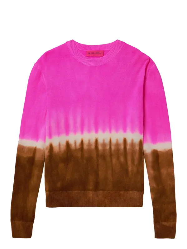 THE ELDER STATESMAN Tranquility Tie-dyed Cashmere Sweater - Pink