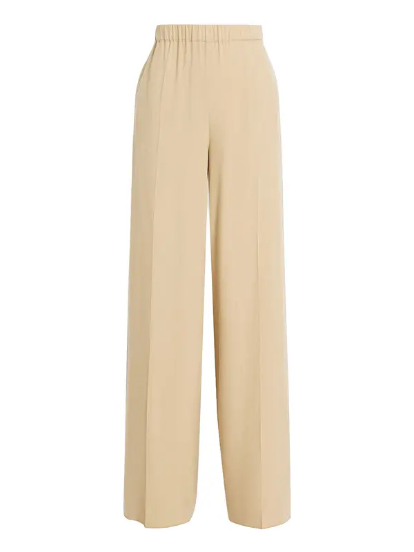 Max Mara Silk Wide-leg Pants - Sand