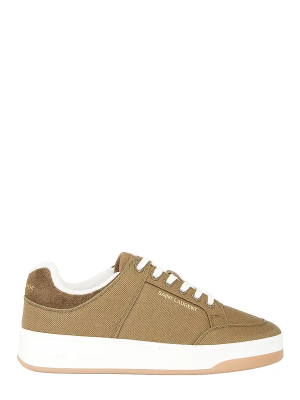 Saint Laurent Sl61 Low Top Sneaker - Cactus & Military Green