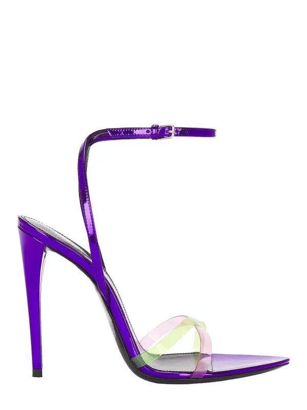 Saint Laurent Fever Sandal - Violet  Green  & Fuxia