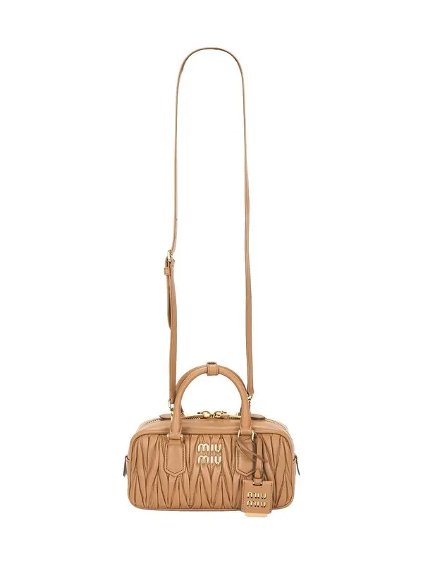 Miu Miu Arcadie Softy Padded Bag - Caramel