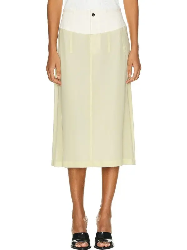 Bottega Veneta Midi Skirt - Banana