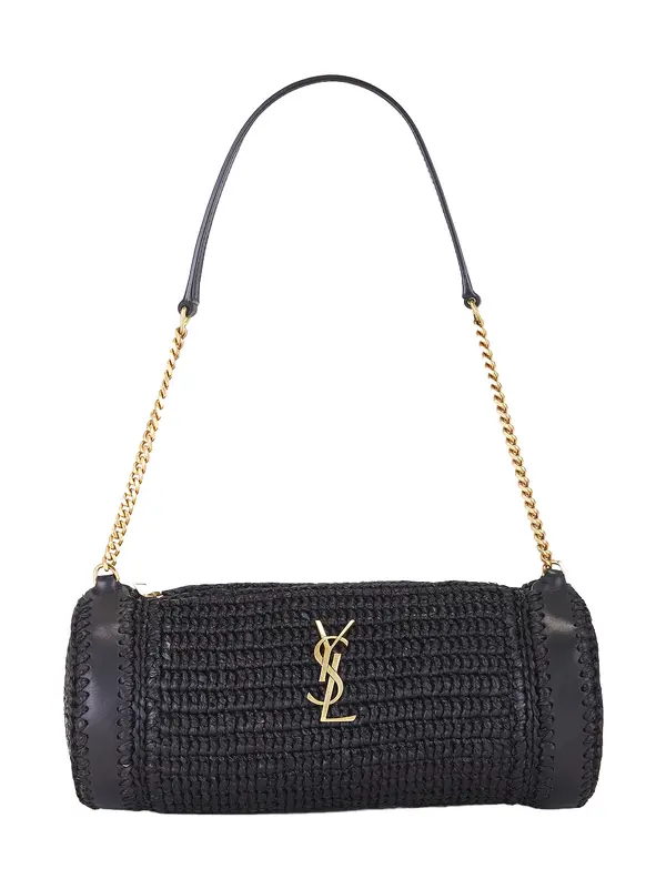 Saint Laurent Small Cassandre Cylindric Bag - Noir