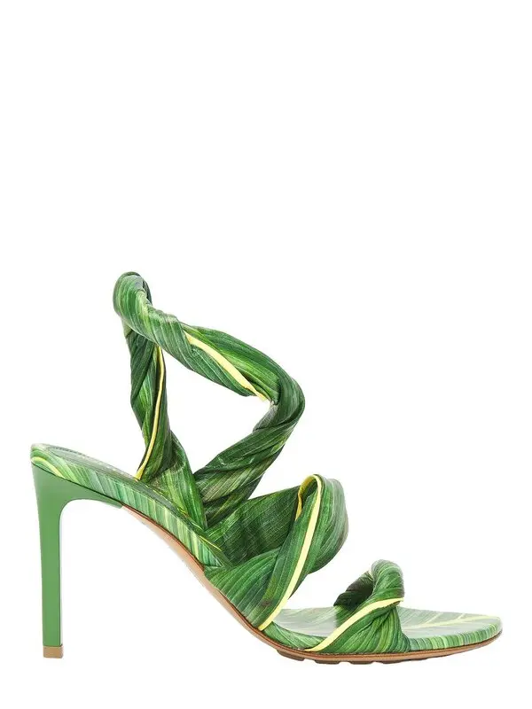 Bottega Veneta Leaf Sandal - Raintree & Seagrass
