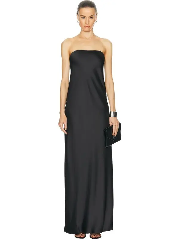 Norma Kamali Bias Strapless Gown - Black