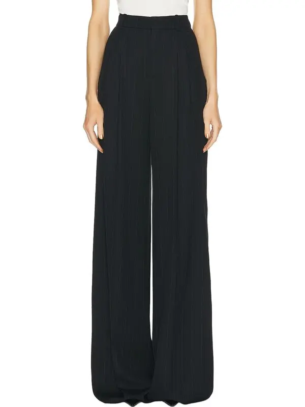 Saint Laurent Wide Leg Trouser - Noir Gris