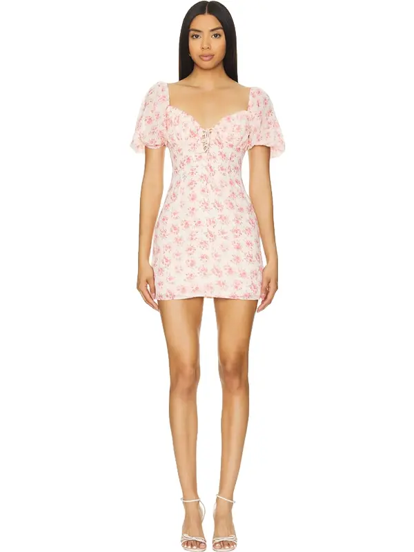 MORE TO COME Sherrie Puff Sleeve Dress - Pink Floral