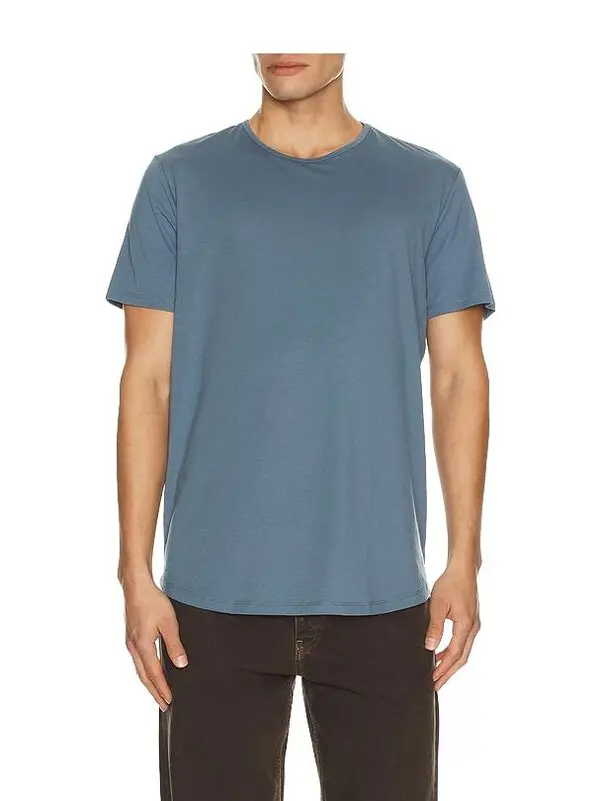 CUTS Ao Curve Hem Tee In Blue - Cadet Blue