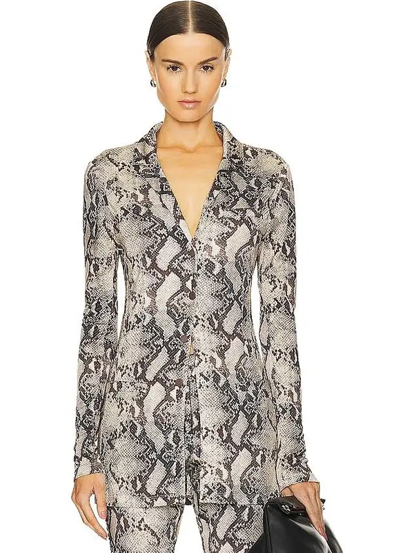 Ronny Kobo Zena Top - Snake Print Natural Multi