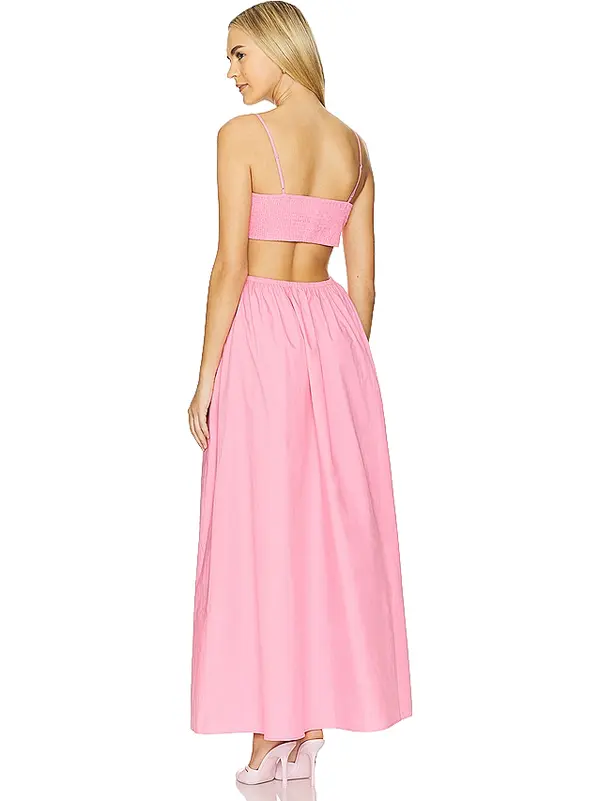 Susana Monaco Open Back Maxi Dress - Knockout Pink